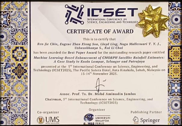 UTAR researchers win Best Paper Award at international science and ...