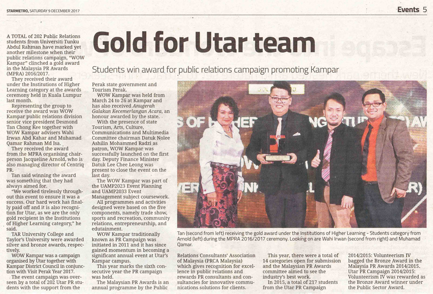 UTAR News, Newsletters, In the Press, Awards and Webinars