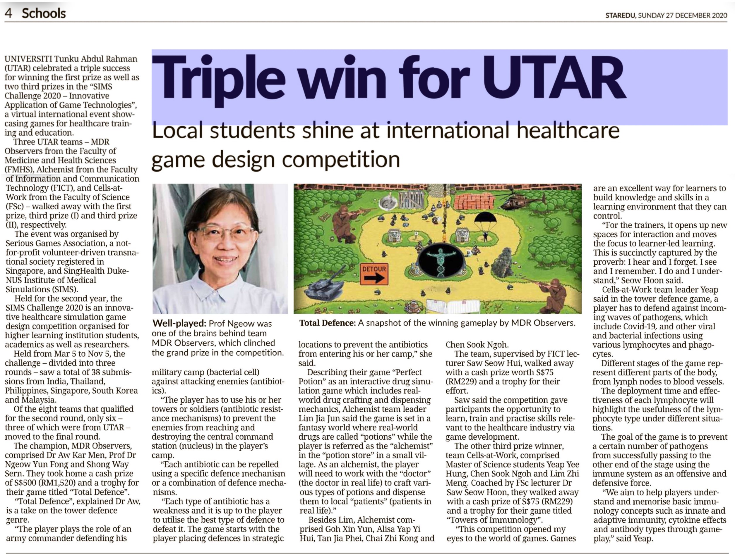 UTAR News, Newsletters, In the Press, Awards and Webinars