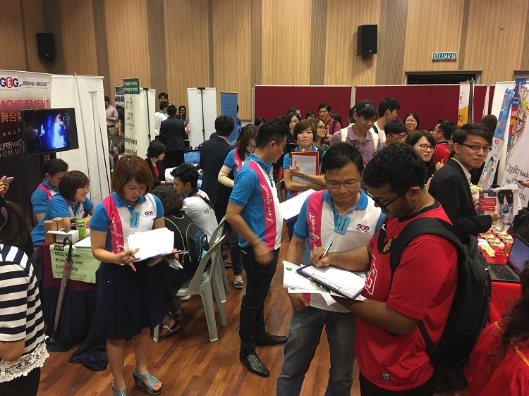 Students with recruiters