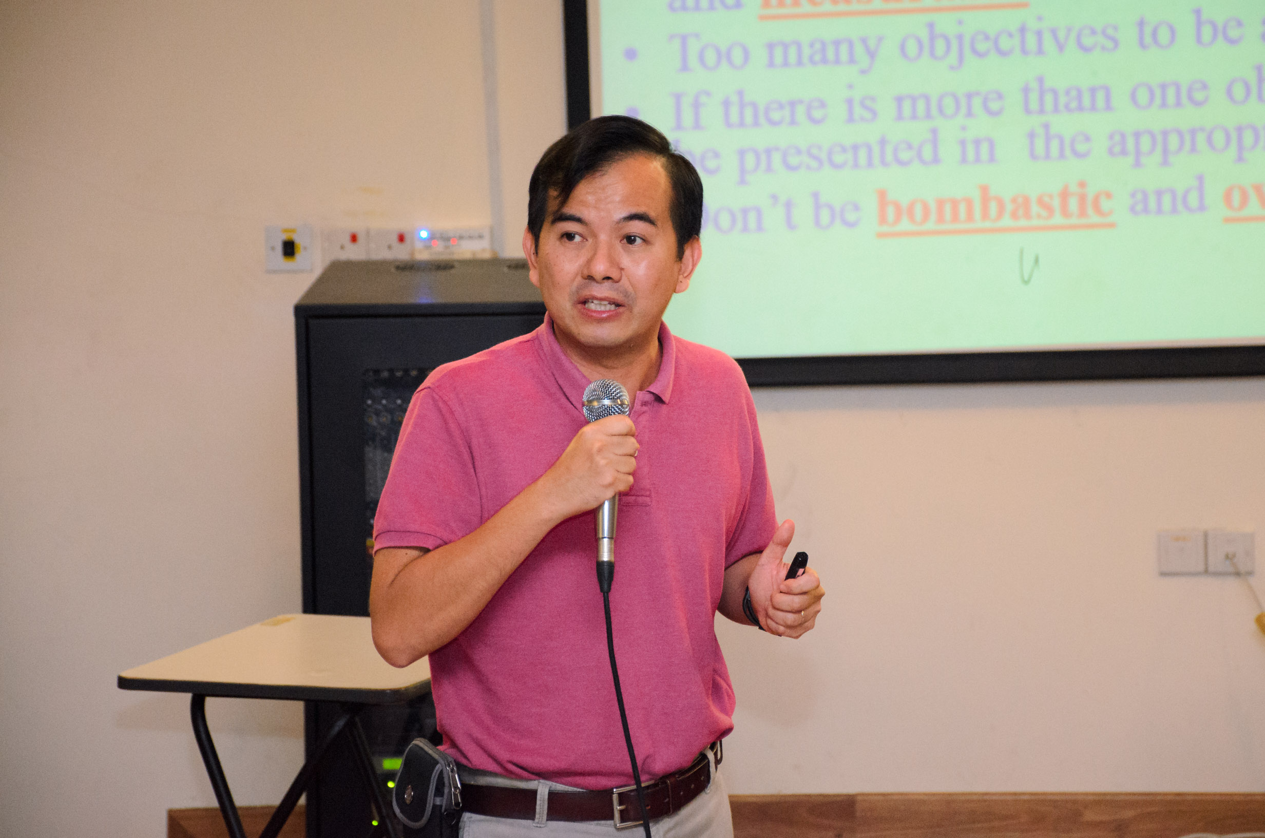 Prof Lim focusing on how to write a good proposal