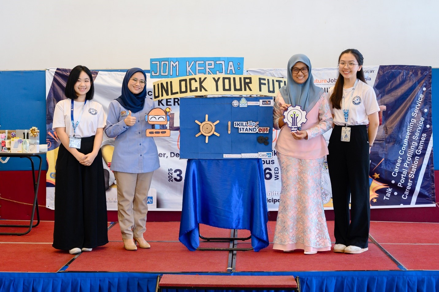 From left: Chen, Pn Ain Farhanim, Cik Bazlin Darina and Lai launching ...
