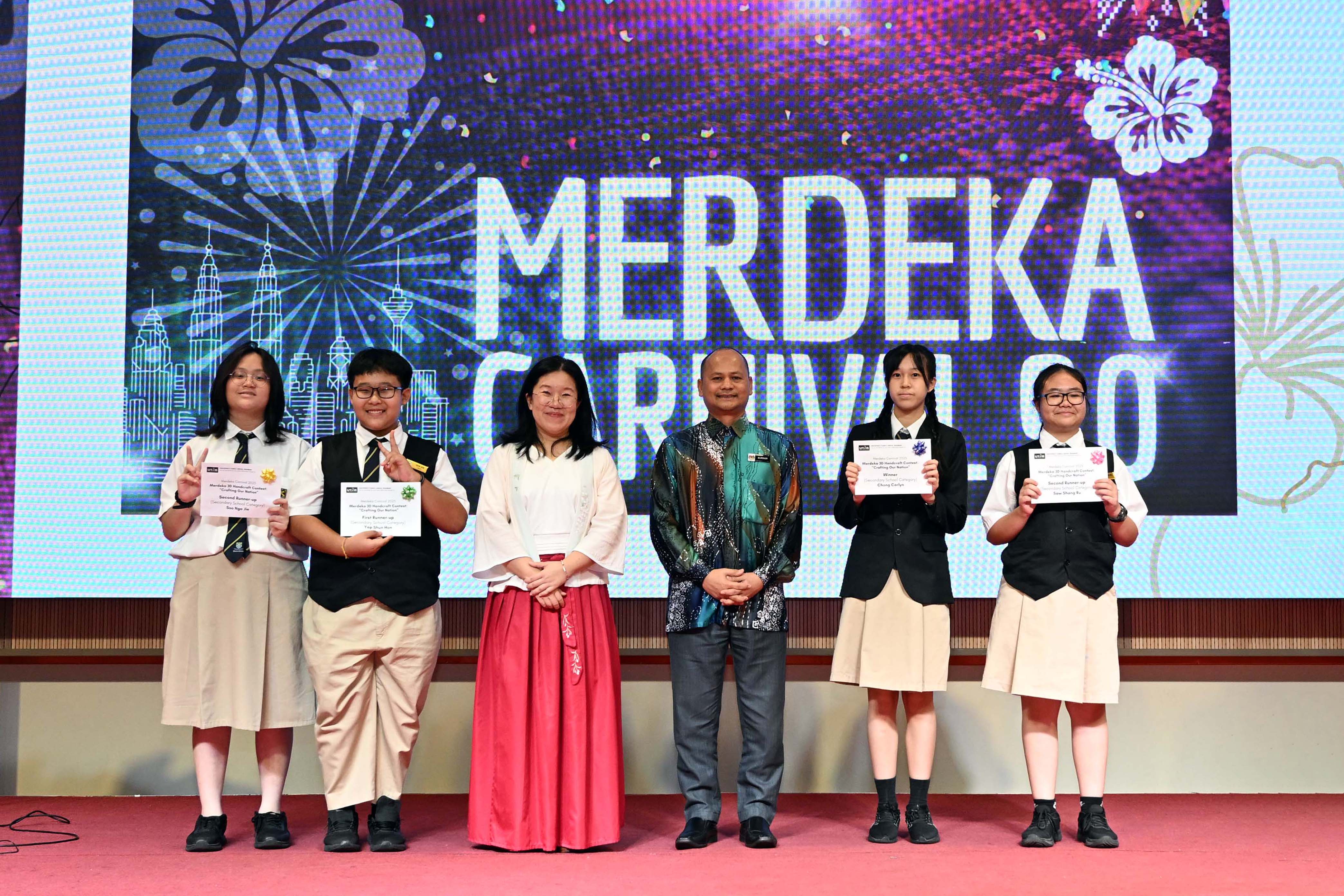 Winners of 3D Merdeka Craft Competition